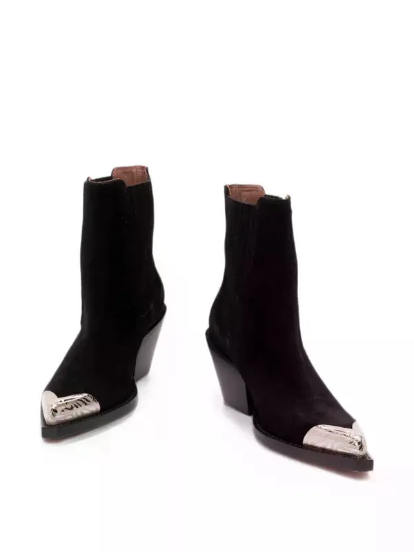 Paris Texas Dallas Metal-tip Cowboy Boots - Black