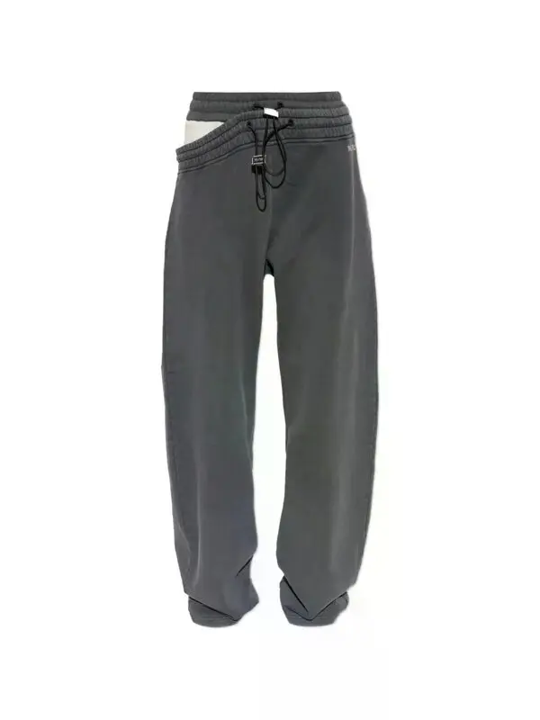 Attico Slit-detail Track Pants - Grey