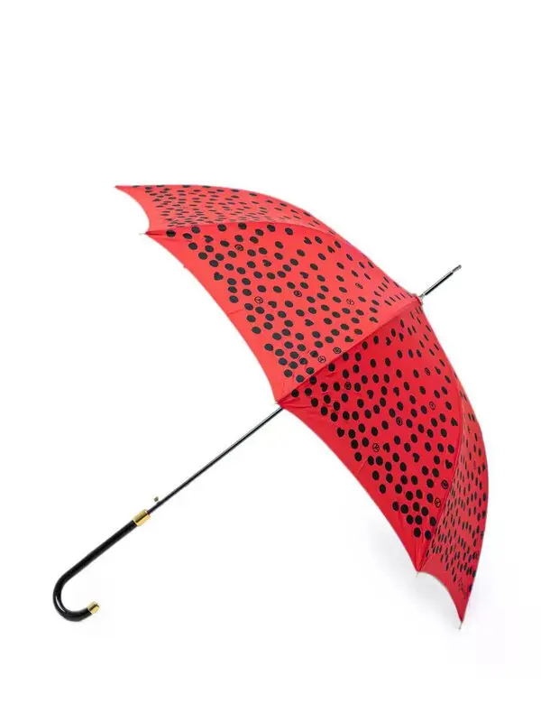 Moschino Polka-dot And Heart-print Umbrella - Red