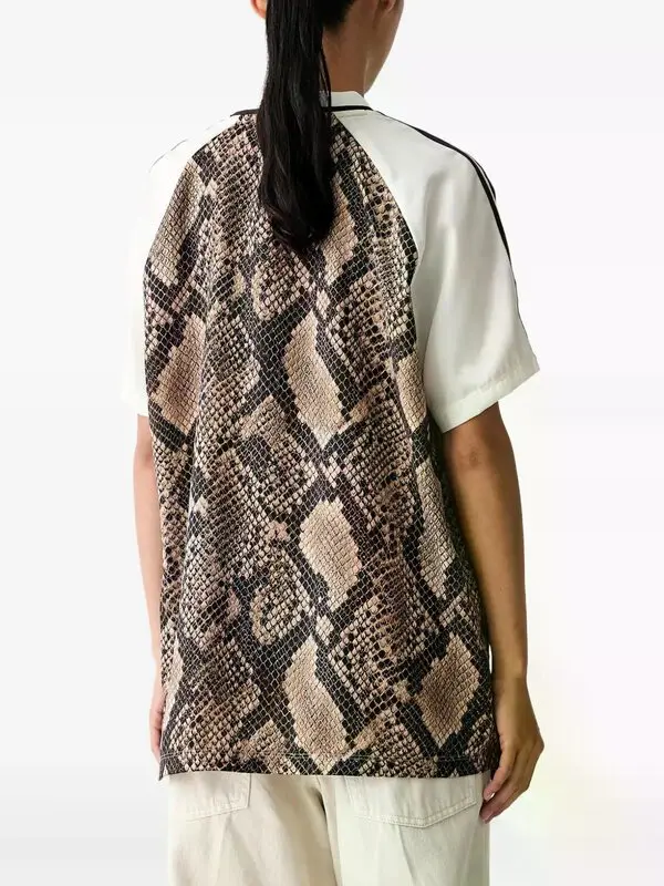 Adidas Snakeskin Print V-neck T-shirt