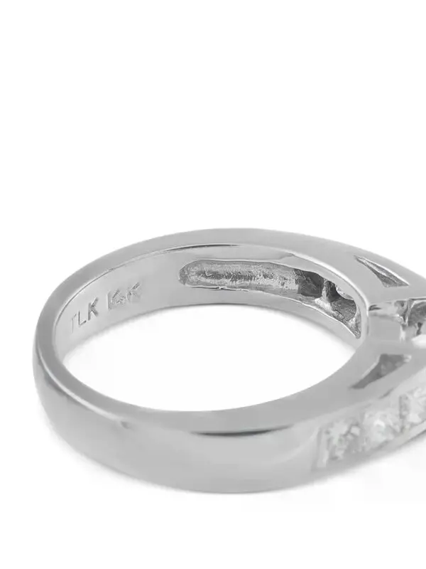 LB EXCLUSIVE 14k White Gold Radiant-cut Diamond And Princess-cut Diamond Ring