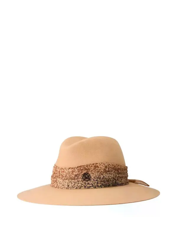 MAISON MICHEL Zango Logo-plaque Hat - Neutrals
