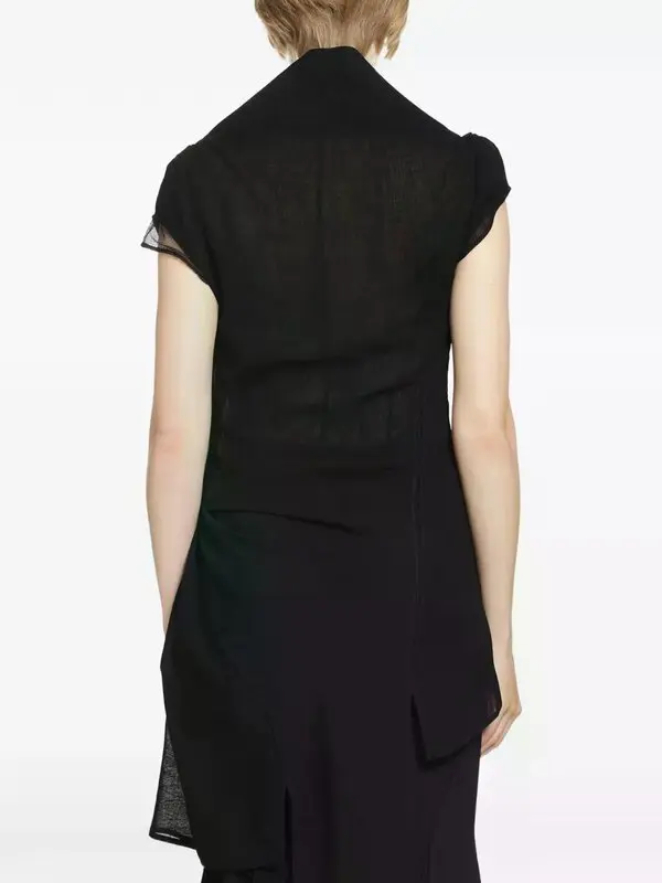 YEHUAFAN Draped Sleeveless Top