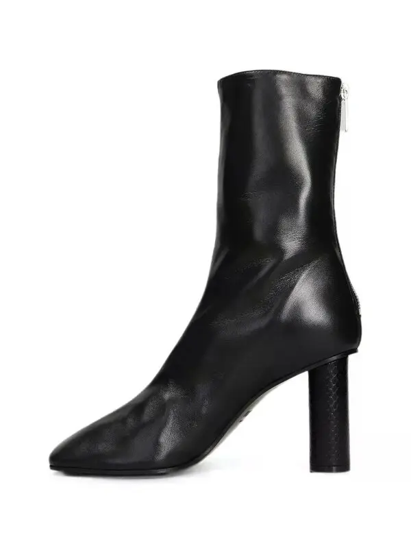 Paris Texas Alice Snakeskin-effect Block-heel Boots