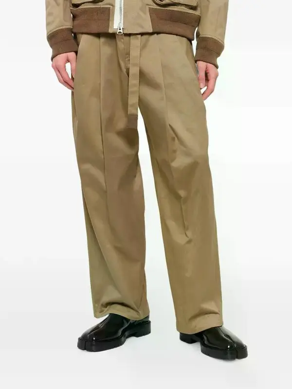 Sacai Belted Straight-leg Trousers