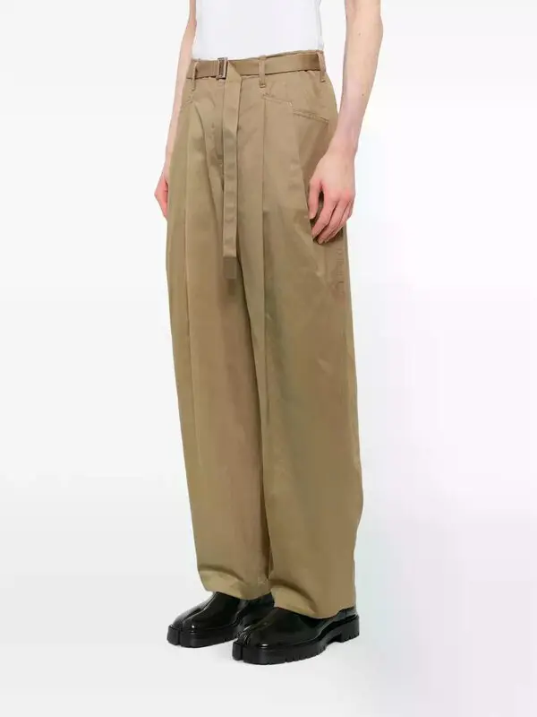 Sacai Belted Straight-leg Trousers