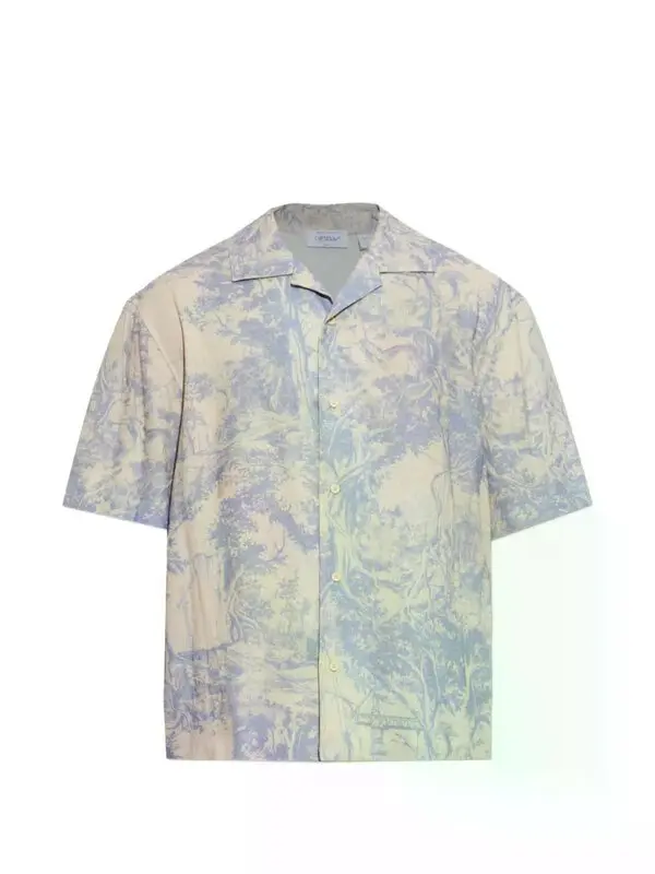 Off-White City Nature Linen Bowling Shirt - Neutrals