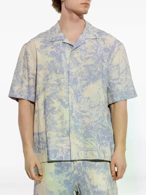 Off-White City Nature Linen Bowling Shirt