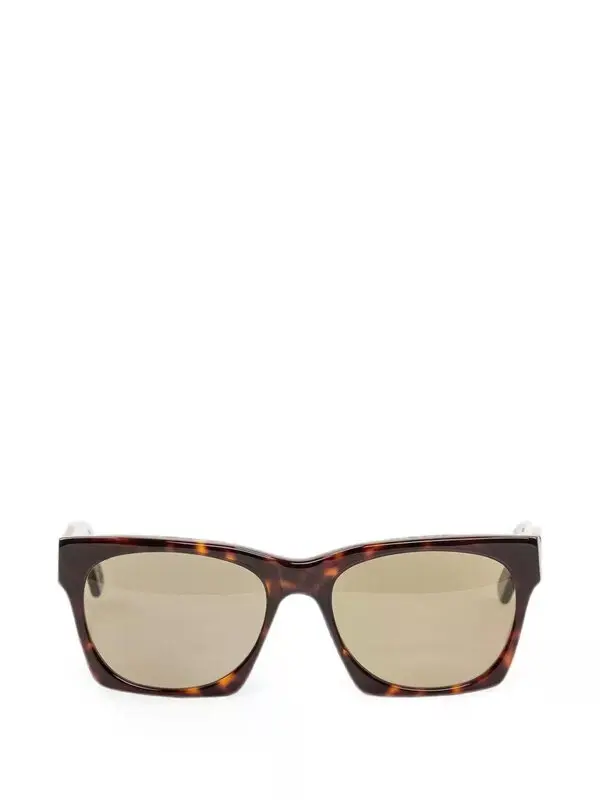 FACE.HIDE Numero Zero Square-frame Sunglasses - Brown