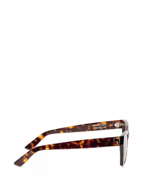 FACE.HIDE Numero Zero Square-frame Sunglasses - Brown