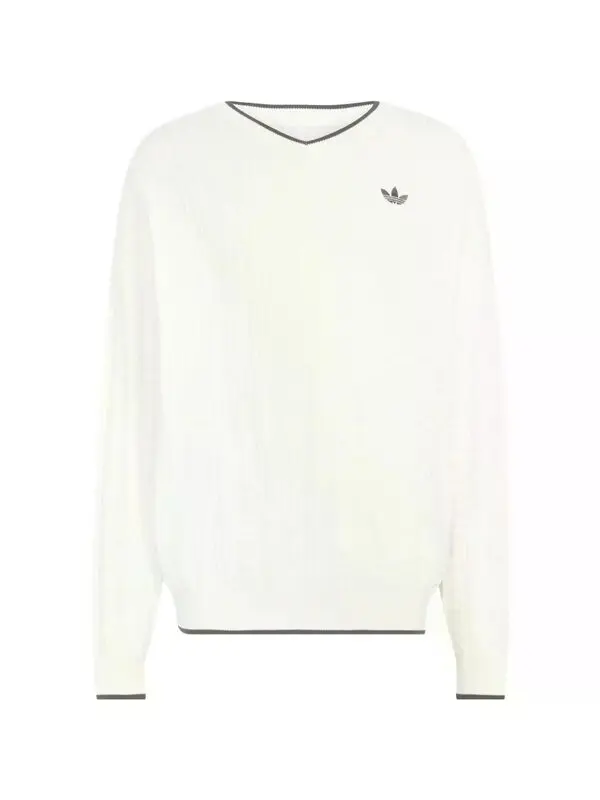 Adidas Cable-knit Crew-neck Sweatshirt