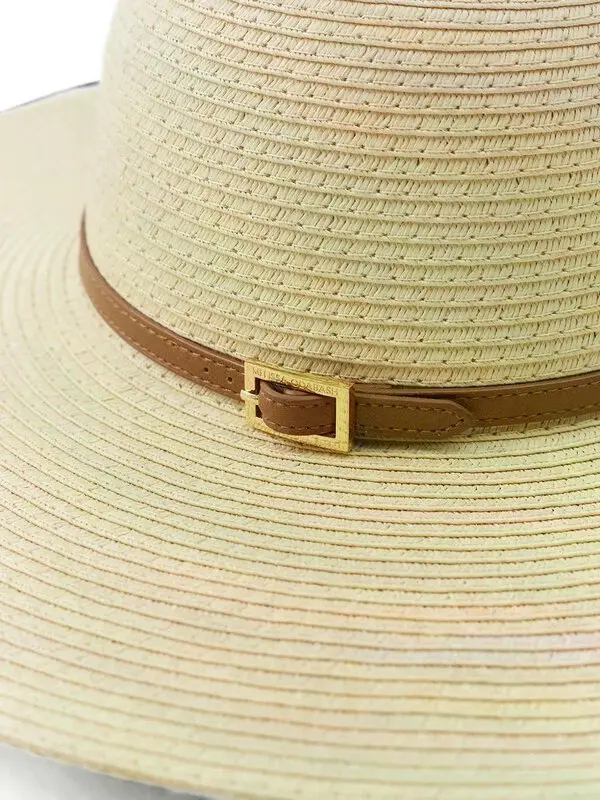 Melissa Odabash Buckle-detail Wide-brim Hat - Neutrals