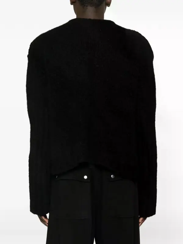 Rick Owens Ribbed-knit Long-sleeve Sweater