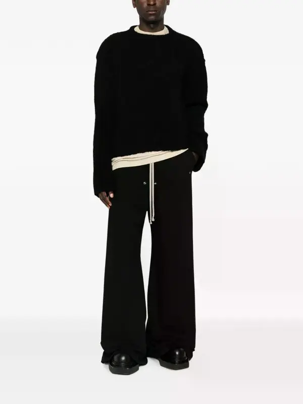 Rick Owens Ribbed Knit Long Sleeve Sweater