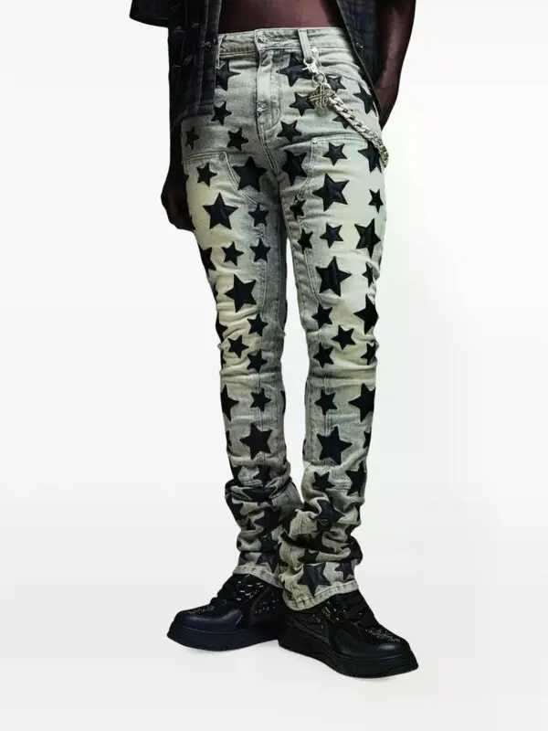 GUAPI Star-appliqué Vintage Jeans
