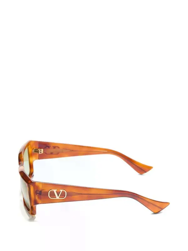 Valentino Garavani Vlogo Signature Rectangular-frame Sunglasses