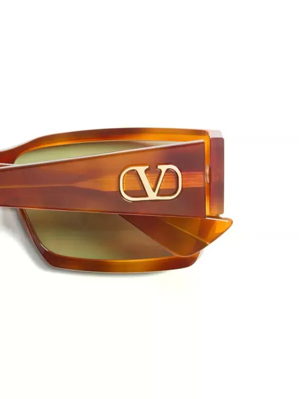 Valentino Garavani Vlogo Signature Rectangular-frame Sunglasses