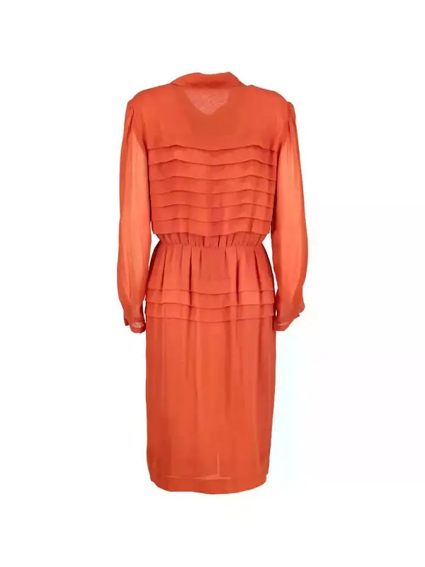 Vintage 80's Midi Tiered Double-breasted Dress