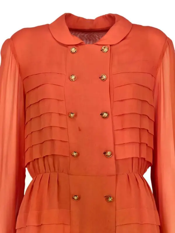 Vintage 80's Midi Tiered Double-breasted Dress