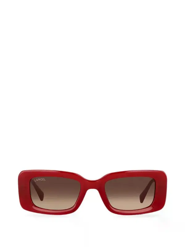 LANCEL Premier Flirt Rectangle-frame Sunglasses - Red