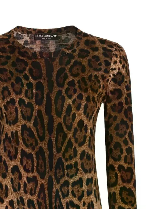 Dolce & Gabbana Leo-print Wool Pullover