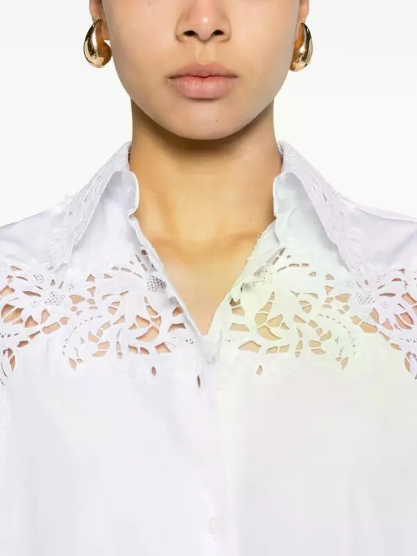 Ermanno Scervino Lace-panelling Poplin Shirt