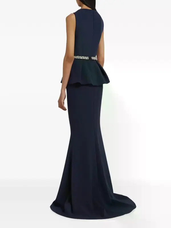 Safiyaa Carter Crystal-embellished Peplum Gown