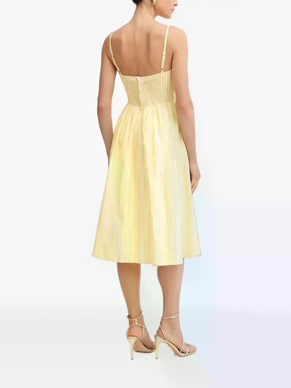 MORGAN Striped Wrap Midi Dress