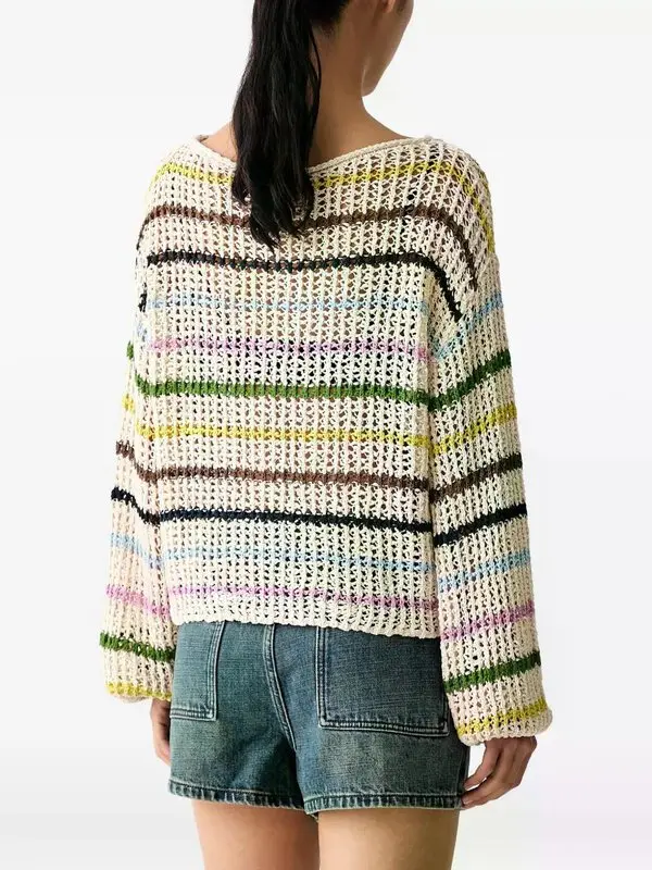 Miss Sixty Striped Open-knit Sweater