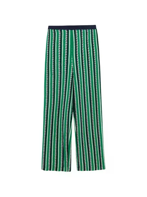 Simkhai Brenner Stripe Knit Trousers - Green