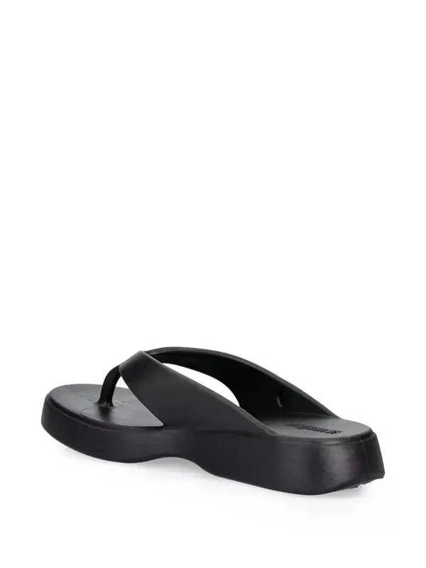Melissa Logo Plaque Flip Flops - Black