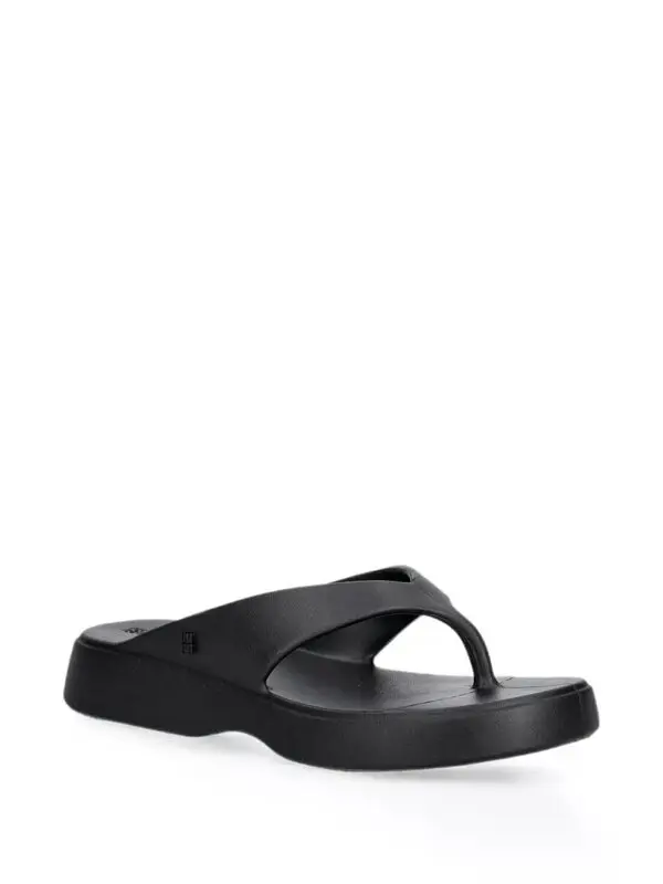 Melissa Logo Plaque Flip Flops - Black