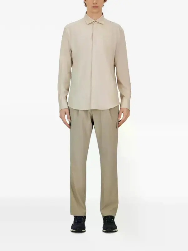Herno Resort Spread-collar Long-sleeve Shirt