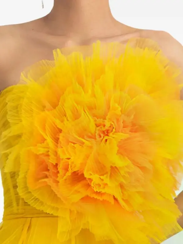 GEMY MAALOUF Ruffled Tulle Corset