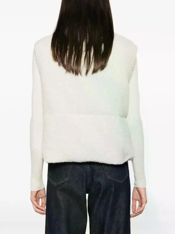 Herno Sequin-embellished Funnel-neck Gilet
