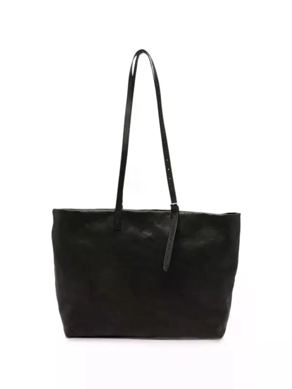ANN DEMEULEMEESTER Distressed Leather Tote Bag - Black