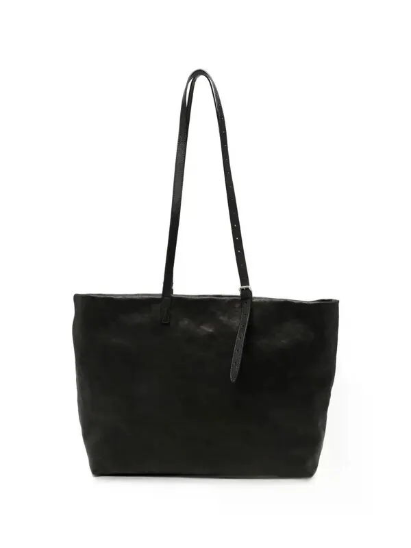ANN DEMEULEMEESTER Distressed Leather Tote Bag - Black