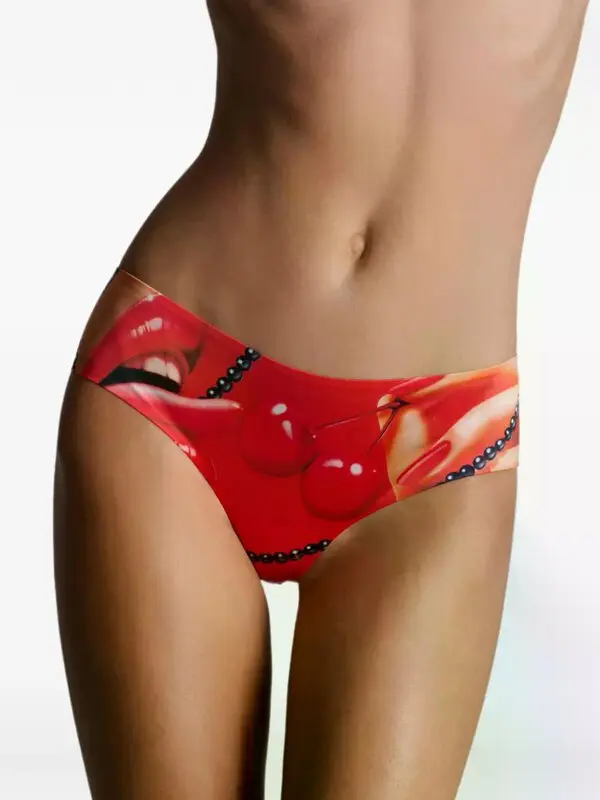 MAISON CLOSE Cherry Hipster Briefs - Red