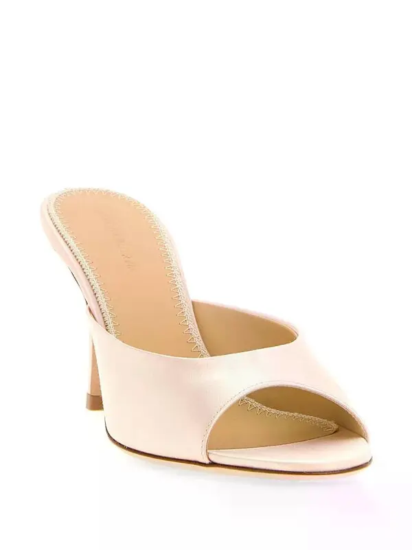Magda Butrym Satin-finish Curved-heel Mules