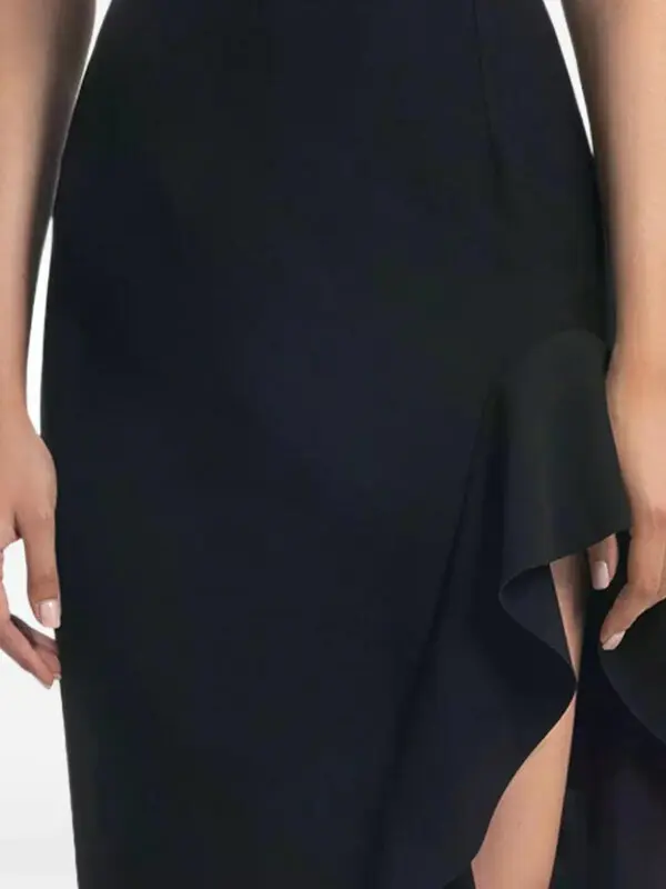 GEMY MAALOUF Ruffled Side-slit Skirt