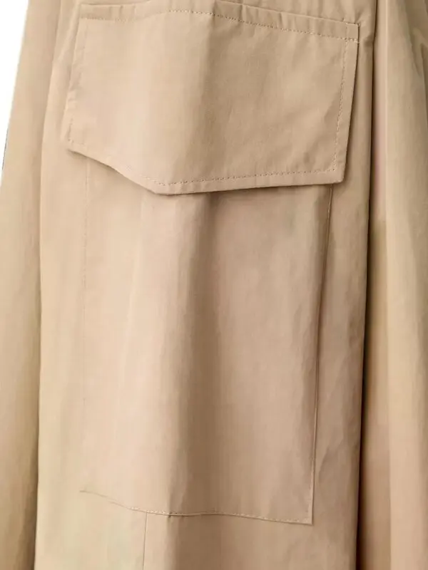 VICOLO Pleated Belted Midi Skirt
