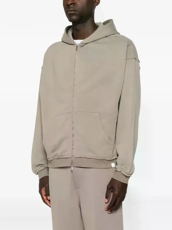 WOC New Haven Raw-edge Zip-up Hoodie