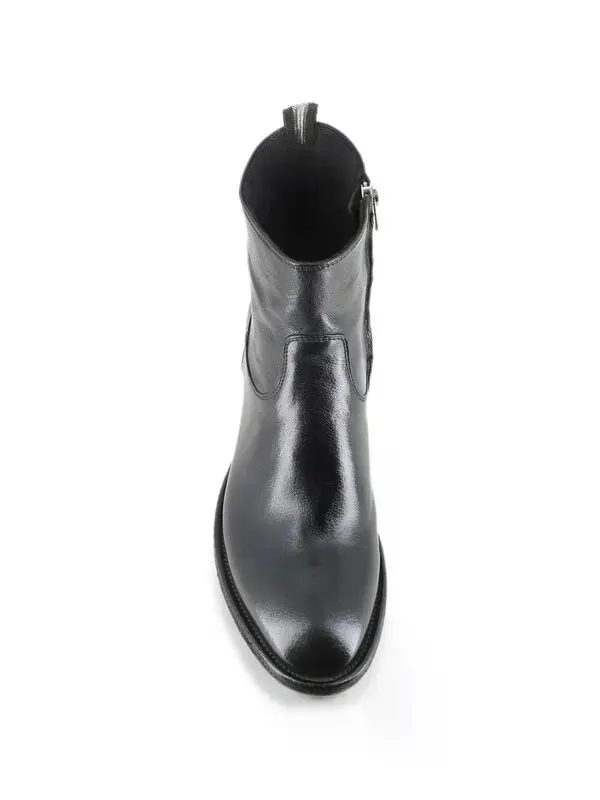 Officine Creative Side-zip Leather Ankle Boots