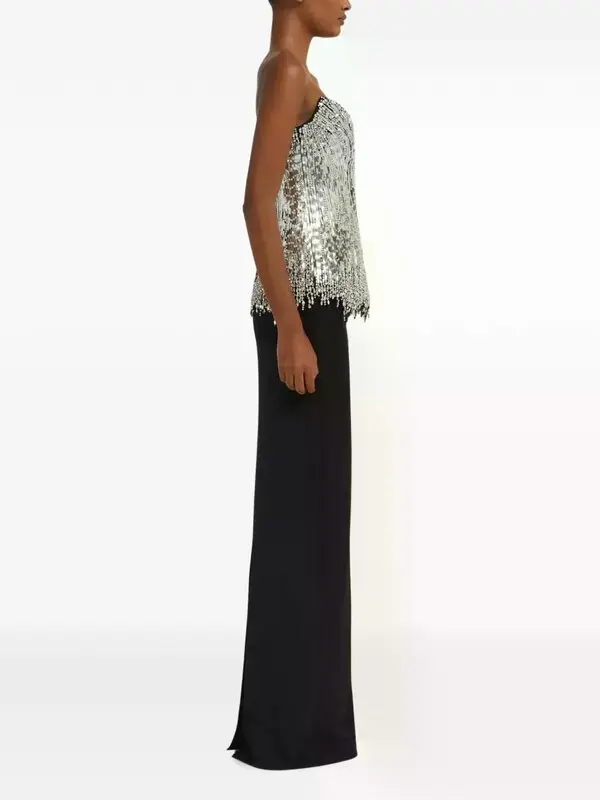 Safiyaa Regan Crystal-embellished Corset Maxi Dress
