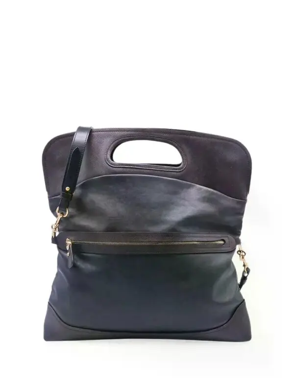 FERRAGAMO Fold-over Leather Shoulder Bag