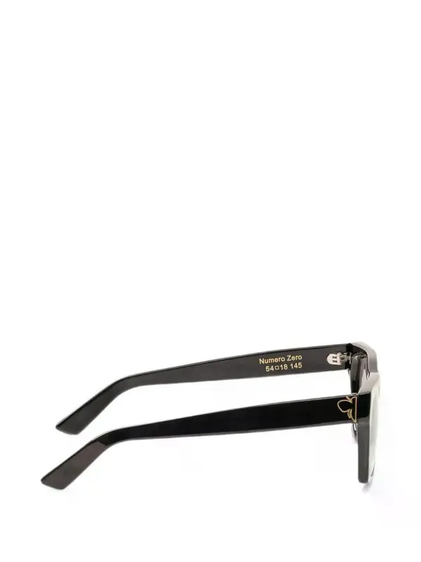 FACE.HIDE Numero Zero Square-frame Sunglasses - Black