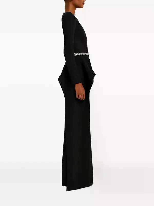 Safiyaa Dylan Crystal-embellished Peplum Top