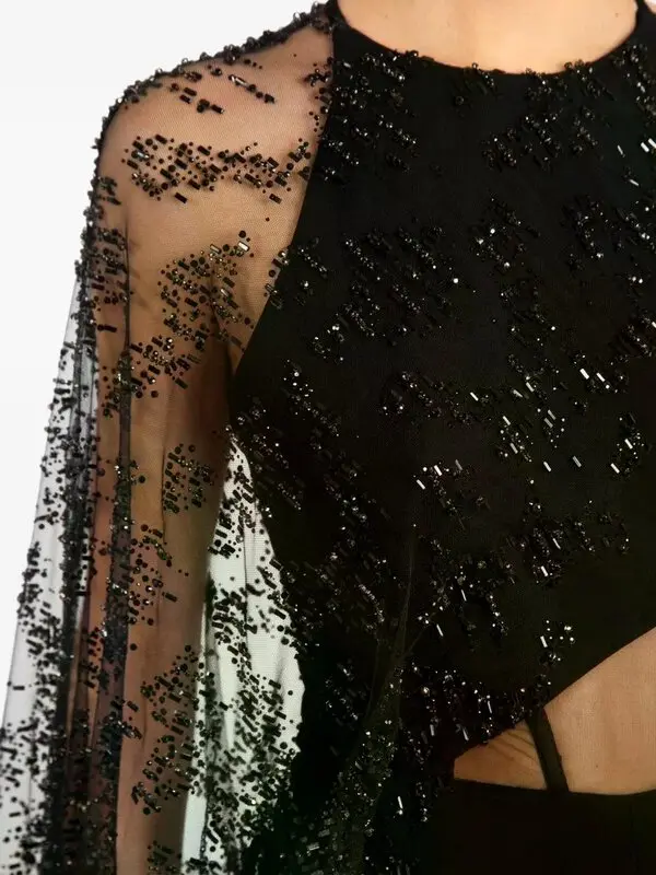GEMY MAALOUF Asymmetrical Beaded Jumpsuit