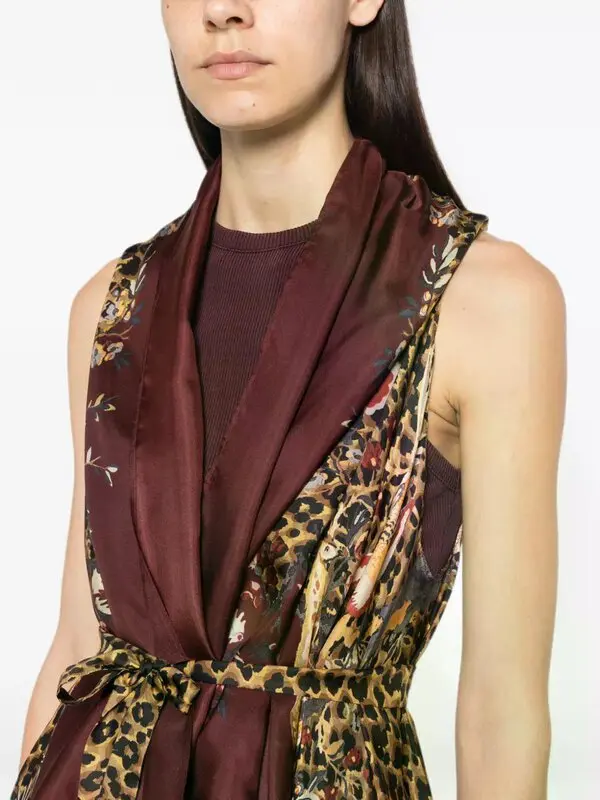 Etro Leopard-print Asymmetric Gilet