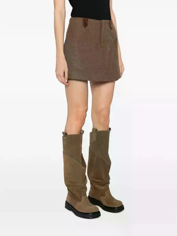 ELEH Button-detail Mini Skirt